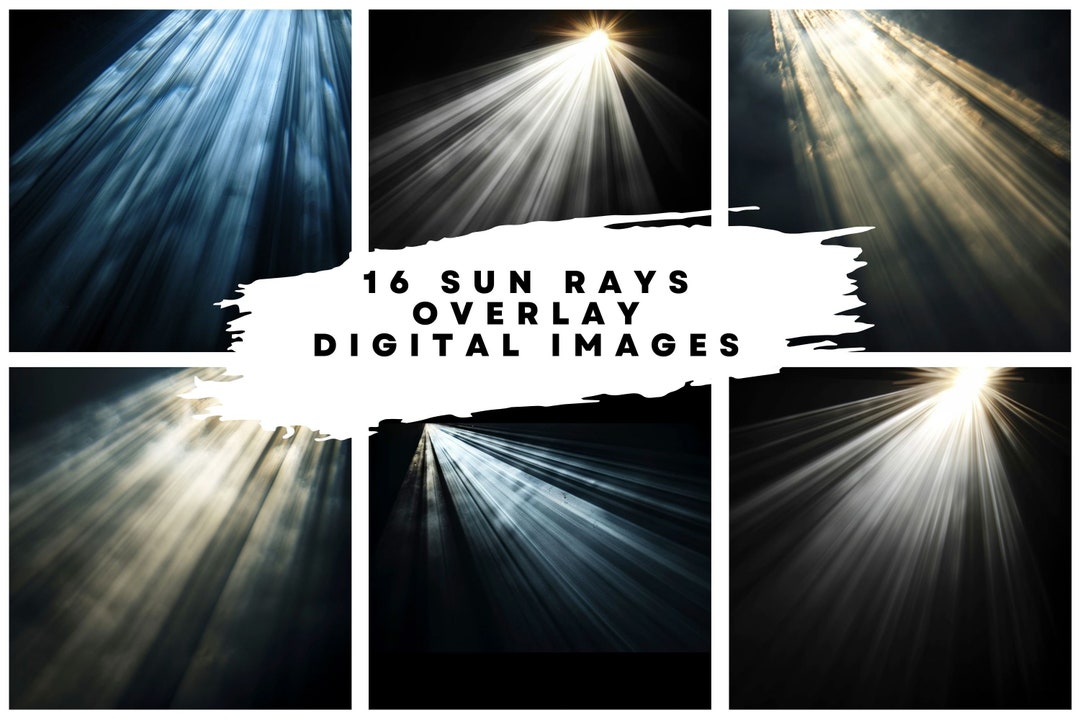 16 Digital Sun Ray Overlay Images at 300DPI (size: 6144 X 6144) for ...
