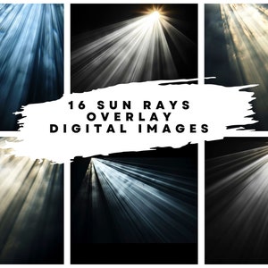 16 Digital Sun Ray Overlay Images at 300DPI (size: 6144 X 6144) for ...