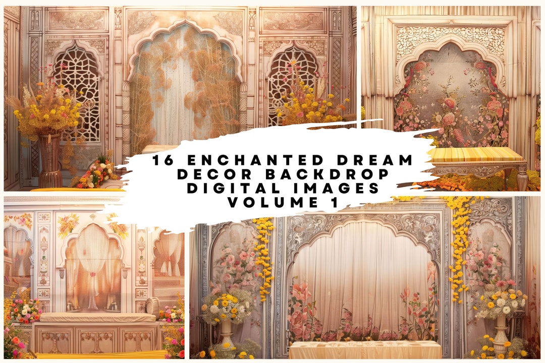 16 Enchanted Dream Decor Backdrop Digital Images at 300DPI (8565 X 4800 ...