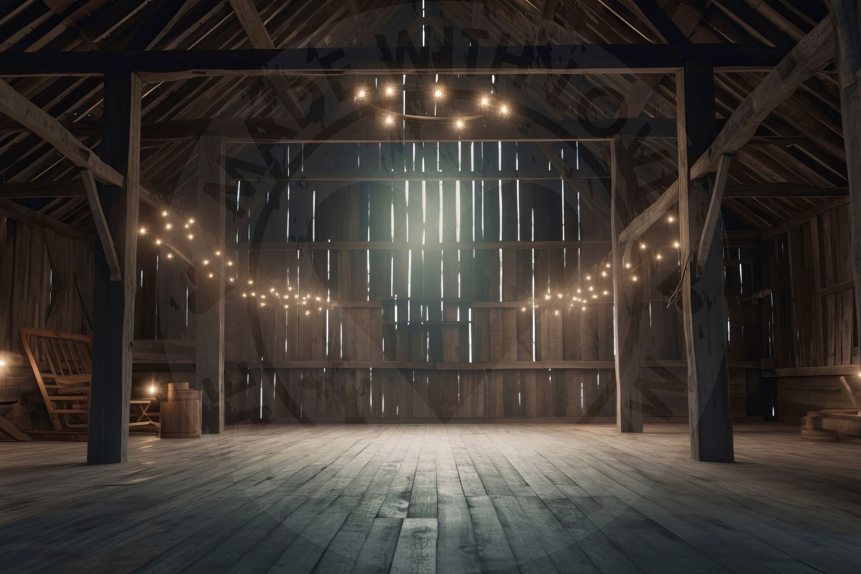 14 Digital Backdrops of Rustic Barn Interiors Volume 3 for Wedding ...