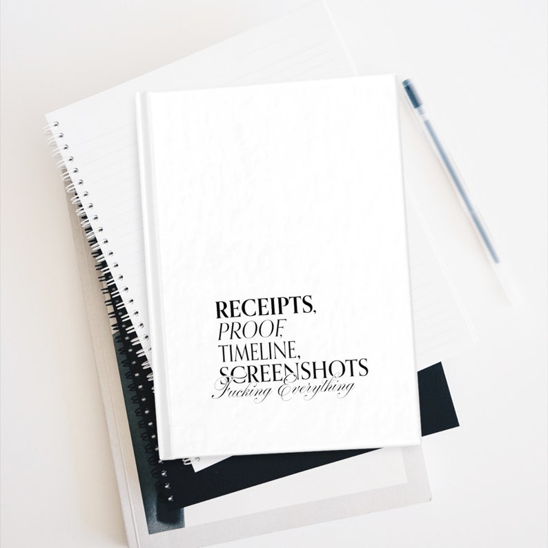 Receipts Proof Timeline Screenshots RHOSLC Hardcover Journal - Ruled Line - Etsy