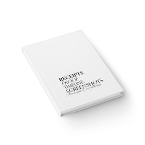 Receipts Proof Timeline Screenshots RHOSLC Hardcover Journal - Ruled ...
