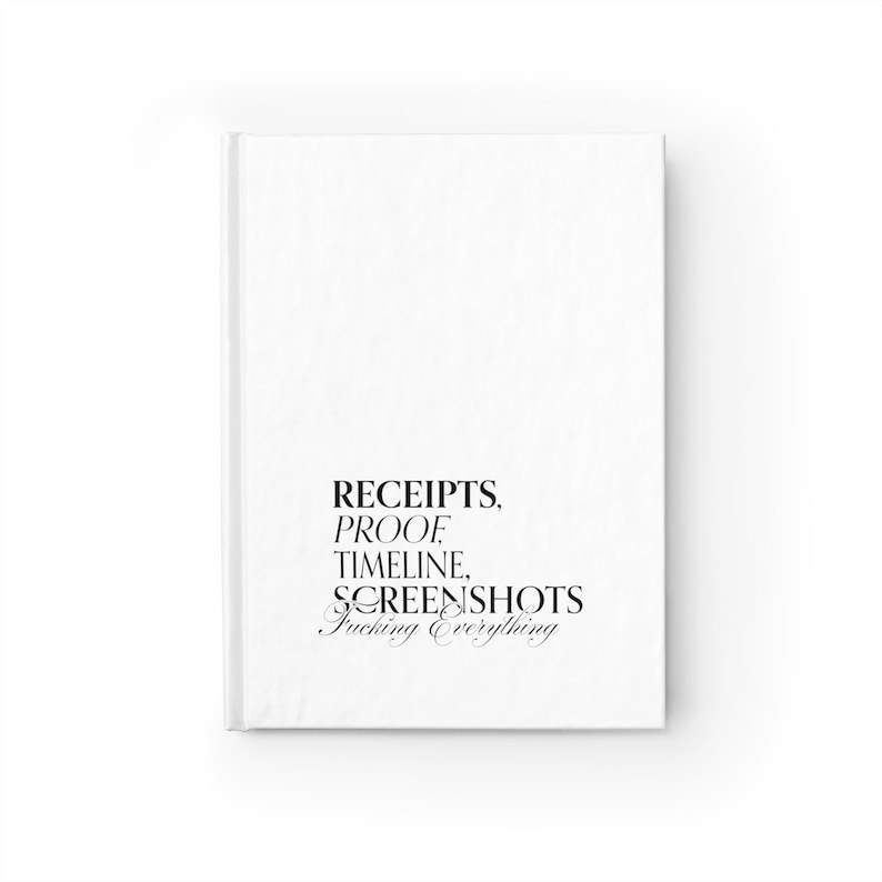 Receipts Proof Timeline Screenshots RHOSLC Hardcover Journal Ruled Line ...