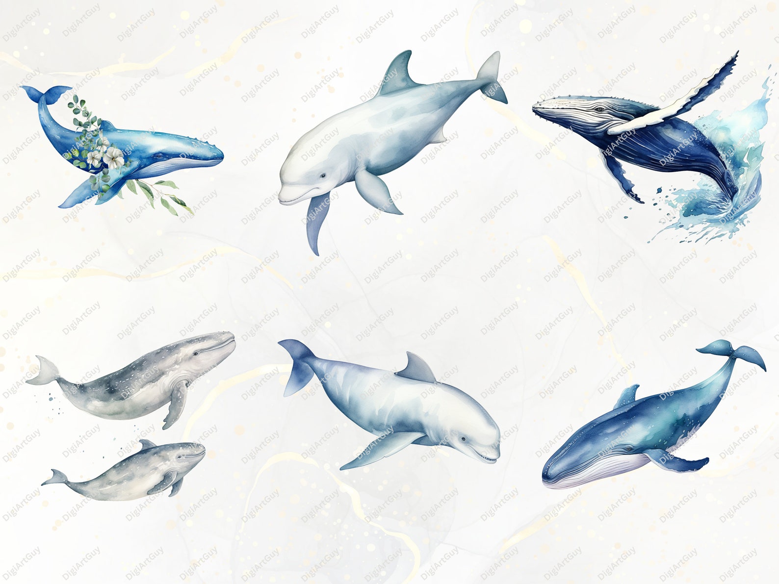 Whale Clipart Watercolor Whales PNG, Under the Sea PNG Cute Sea Animals ...