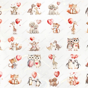 Valentines Animals Clipart - 260 Valentines Day Clipart, Valentine PNG ...