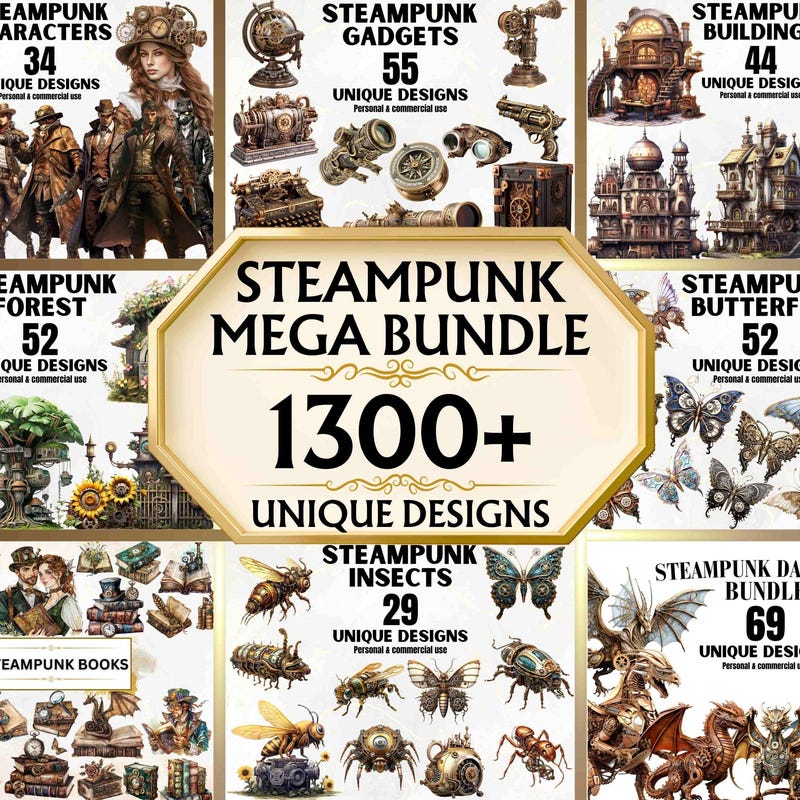 Steampunk Decor Digital - Etsy UK