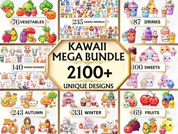 Kawaii Cute Fruit PNG Bundle - Etsy Canada