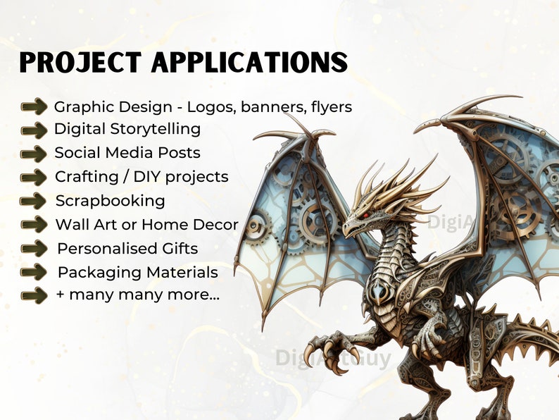 Steampunk Dragons PNG Bundle - 82 Dragon Pngs, Dragon Clipart ...