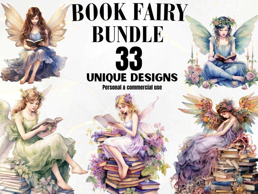 Book Fairy Watercolor Clipart - 33 Watercolor Fairy Images, Fairytale ...