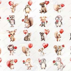 Valentines Animals Clipart - 260 Valentines Day Clipart, Valentine PNG ...