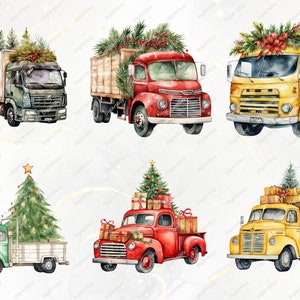 Watercolor Truck Clipart - 79 Watercolor Winter Clipart Pngs, Red Truck ...