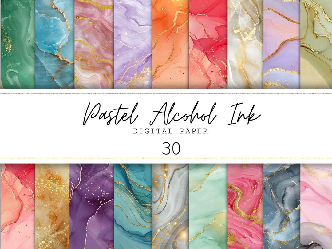 Alcohol Ink Digital Paper Pastel Alcohol Ink Pattern Backgrounds Pastel ...