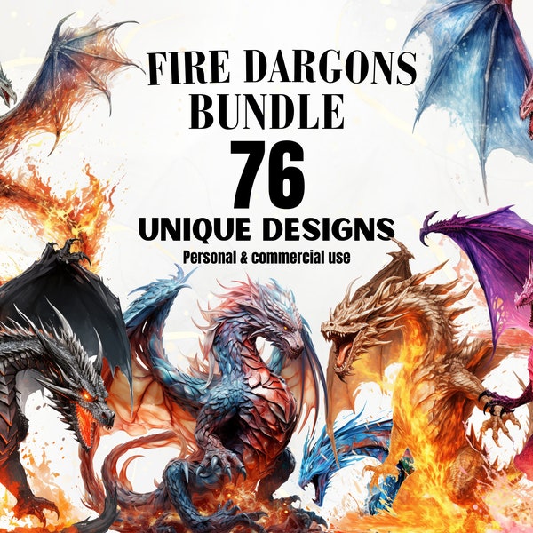 Fire Dragon Png - Etsy