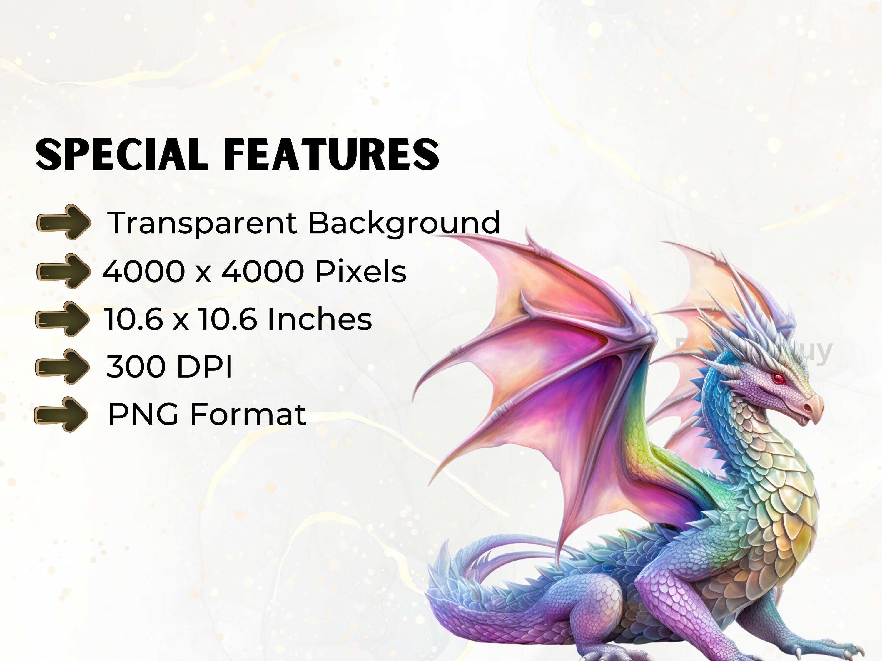 Rainbow Dragons Clipart Bundle - 80 Rainbow Dragon Pngs, Dragon Clipart ...