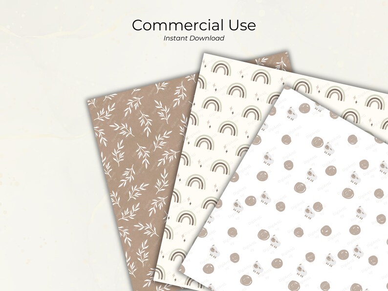 Boho Seamless Digital Paper Neutral Boho Digital Paper Seamless Pattern ...