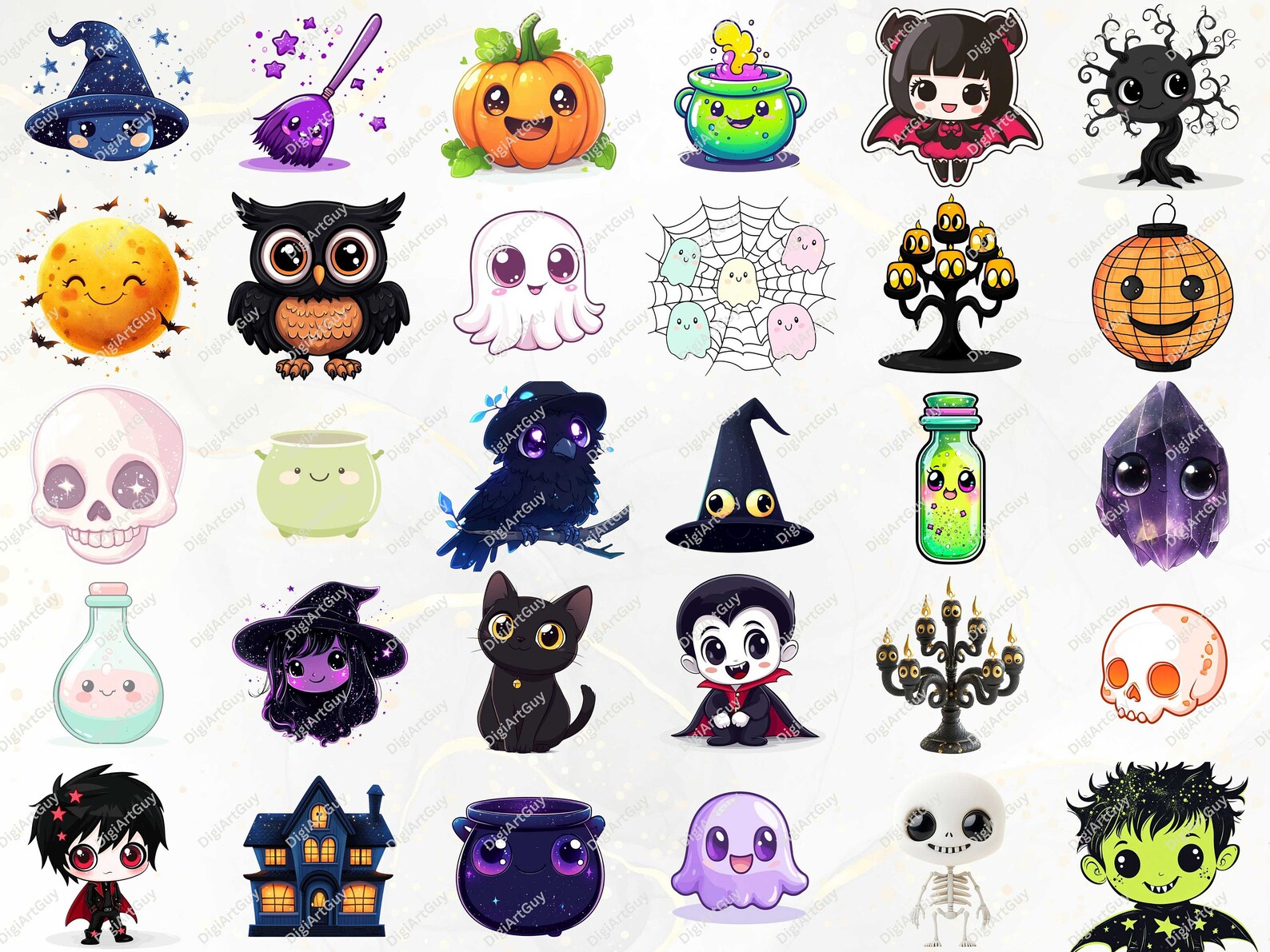 Spooky Kawaii Clipart Cute Spooky Clipart Creepy Kawaii PNG Pumpkin PNG ...