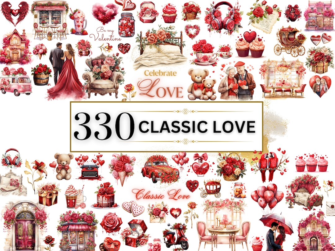 Valentines Clipart - 330 Red Valentines Day Clipart, Sweet Valentine ...