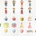 Farm Animal Birthday Clipart Farm PNG Watercolor Barnyard Birthday ...
