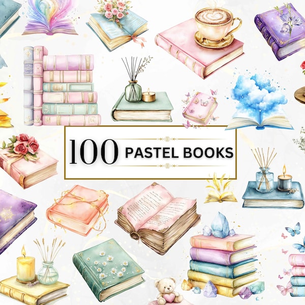 Pastel Books - Etsy