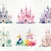 Castle Clipart - 85 Watercolor Castle Clipart Pngs, Fairy Tale Princess ...