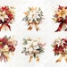 Floral Clipart Bundle 163 Watercolor Flower Clipart Festive - Etsy