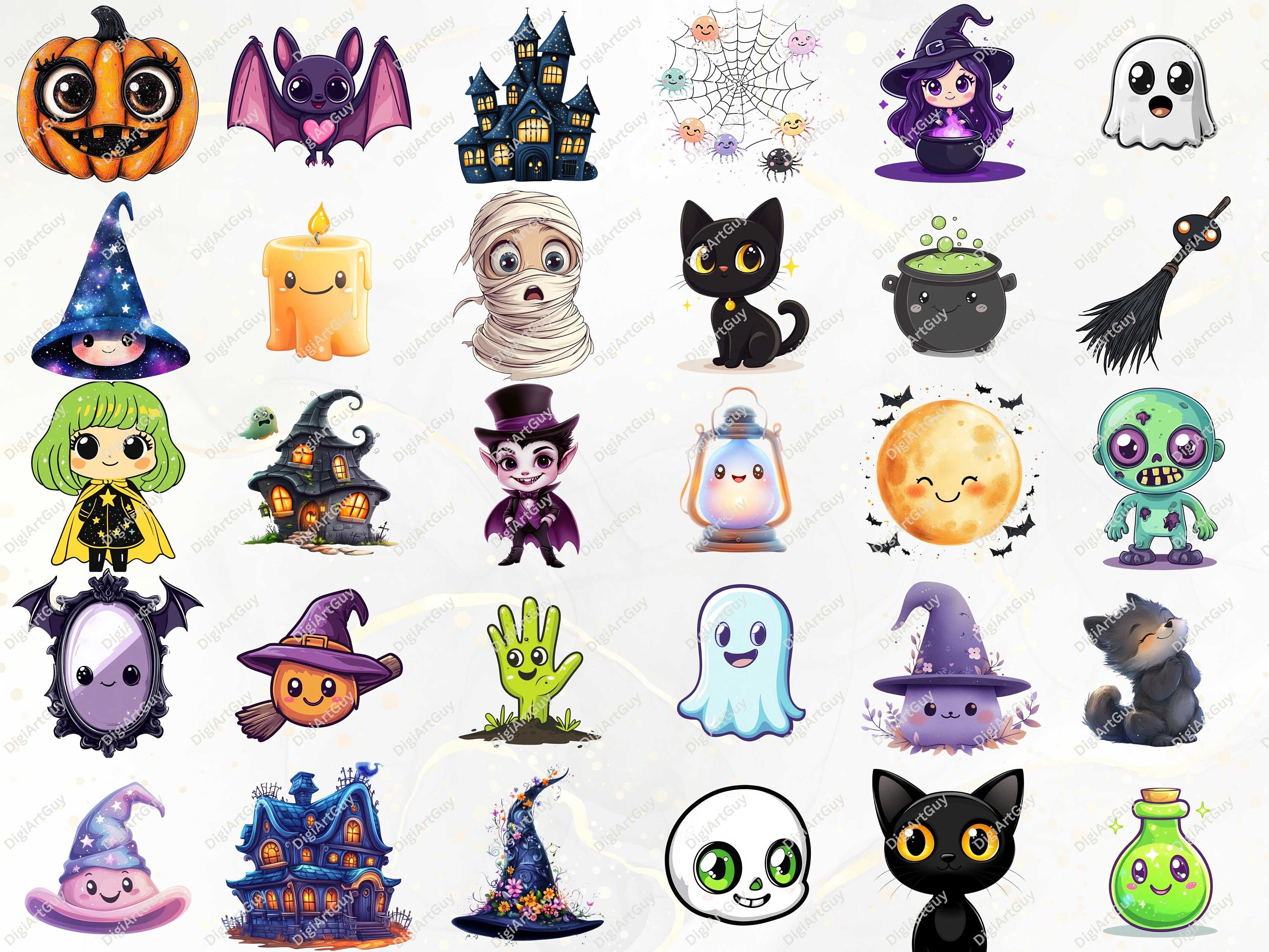Spooky Kawaii Clipart Cute Spooky Clipart Creepy Kawaii PNG Pumpkin PNG ...