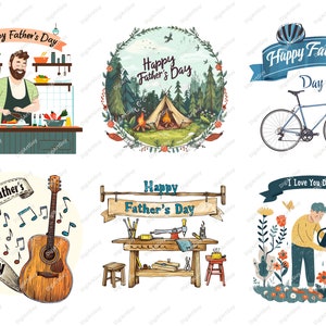 Father's Day Clipart Watercolor Father's Day PNG Super Dad Clipart ...