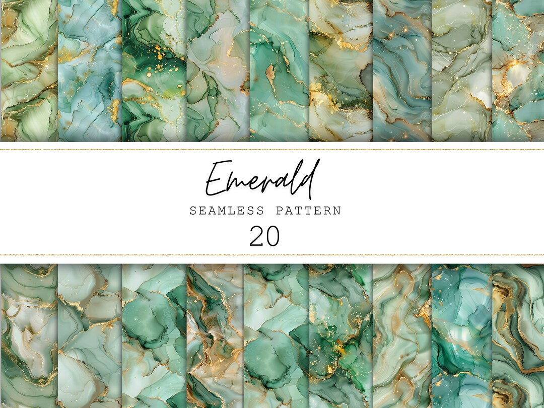 Green Marble Seamless Pattern Green Splash Background Marble Digital ...