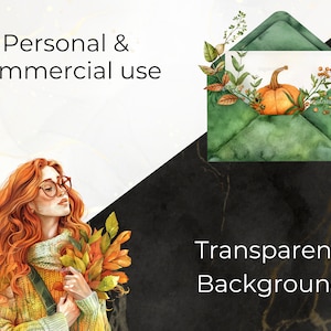 Watercolor Fall Clipart Bundle Watercolor Autumn Clipart PNG Pumpkin ...