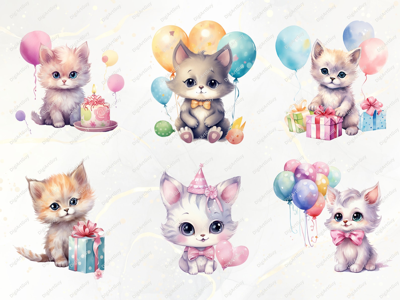 Birthday Cat PNG Bundle 53 Cats Clipart Pngs Cats Clipart - Etsy