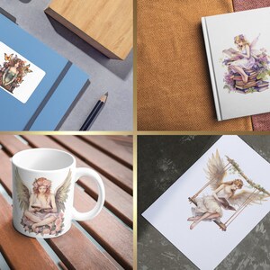 Book Fairy Watercolor Clipart - 33 Watercolor Fairy Images, Fairytale ...