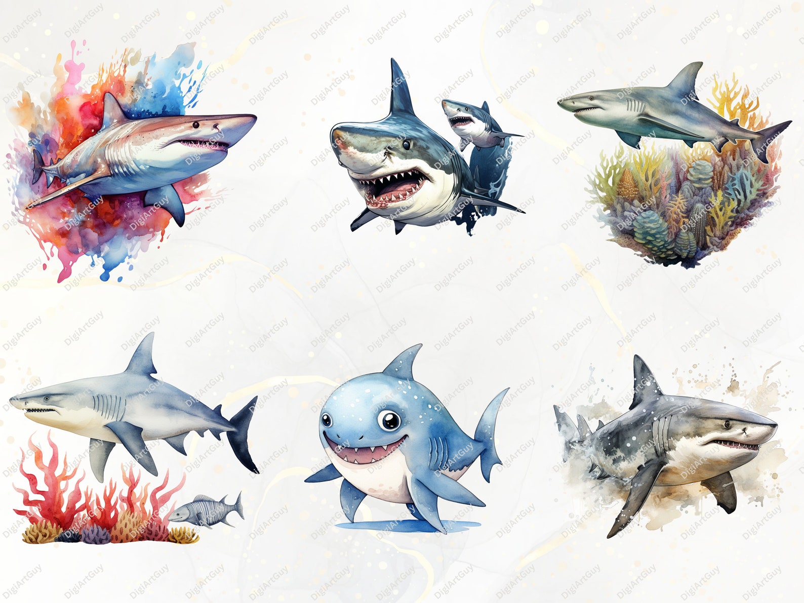 Shark Clipart - 58 Sharks Clipart, Baby Shark PNG, Cute Shark PNG, Cute ...