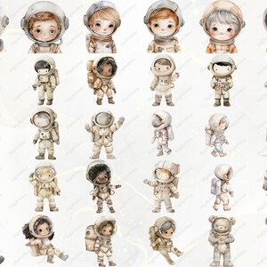 Watercolor Space PNG Cute Astronaut Clipart Outer Space Clipart Nursery ...