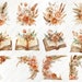 Boho Flower Clipart Watercolor Flower PNG Boho Floral Clipart Spring ...