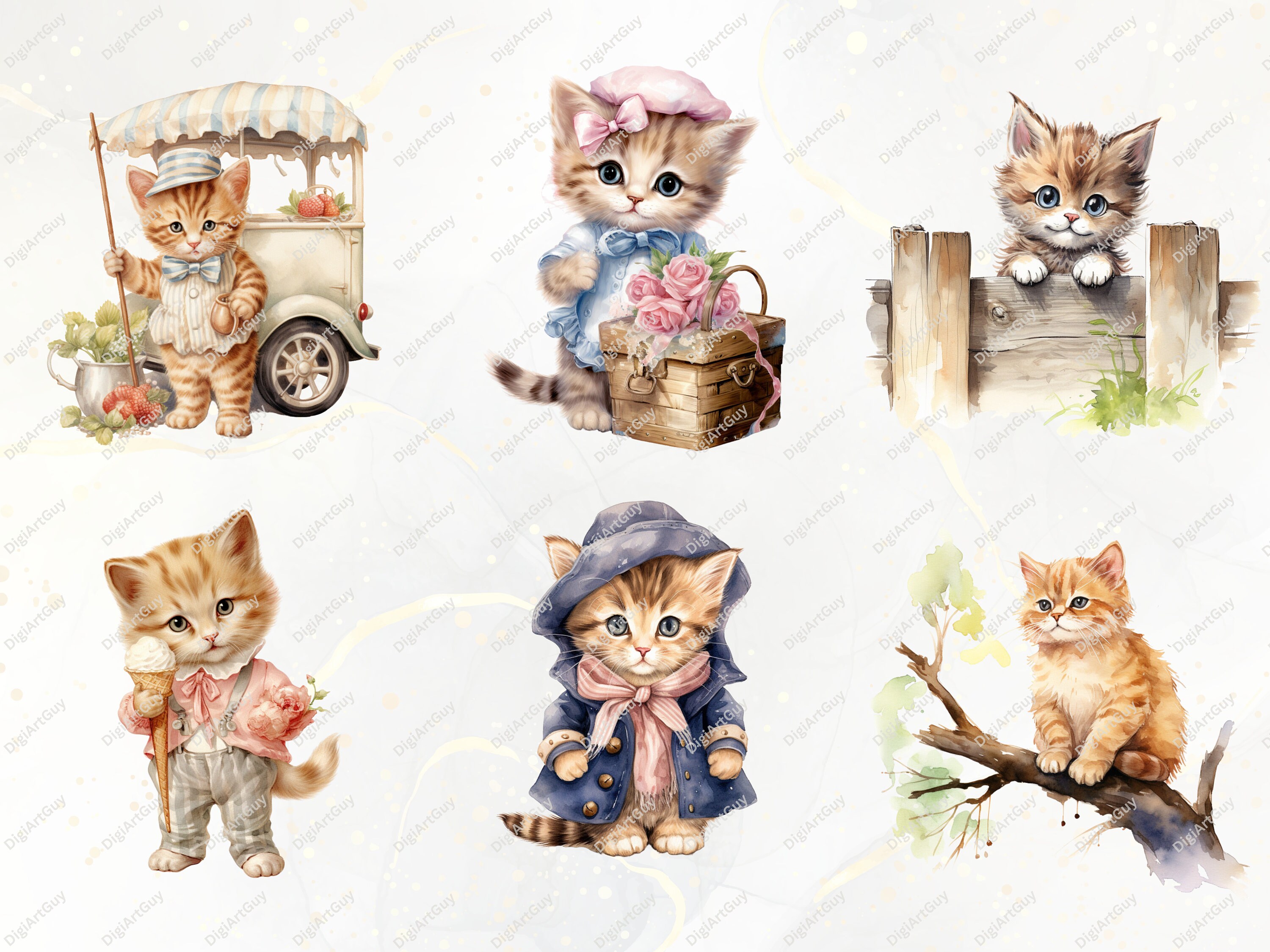 Watercolor Cats PNG Bundle 98 Cats Watercolor Clipart Pngs - Etsy
