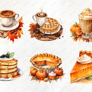 Thanksgiving PNG Bundle - 110 Thanksgiving Clipart PNG, Fall Watercolor ...