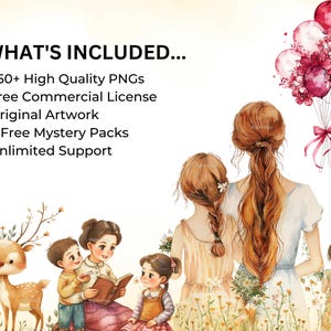 Mother's Day Watercolor Clipart Floral Mother's Day PNG Mother Day ...
