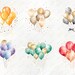 Balloons Clipart Watercolor Birthday Clipart Party Balloon PNG Set ...