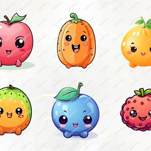 Kawaii Clipart Bundle - 169 Cute Kawaii PNG Clipart Set, Kawaii Food ...
