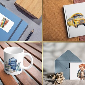 Back to School PNG Bundle - 100 Watercolor Back to School Clipart ...