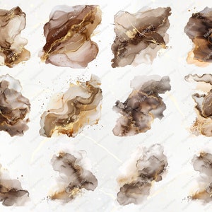 Watercolor Splash Clipart Pastel Watercolor Splashes PNG Alcohol Ink ...