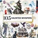 Haunted Whispers Clipart Cute Spooky Clipart Gothic PNG Watercolor ...