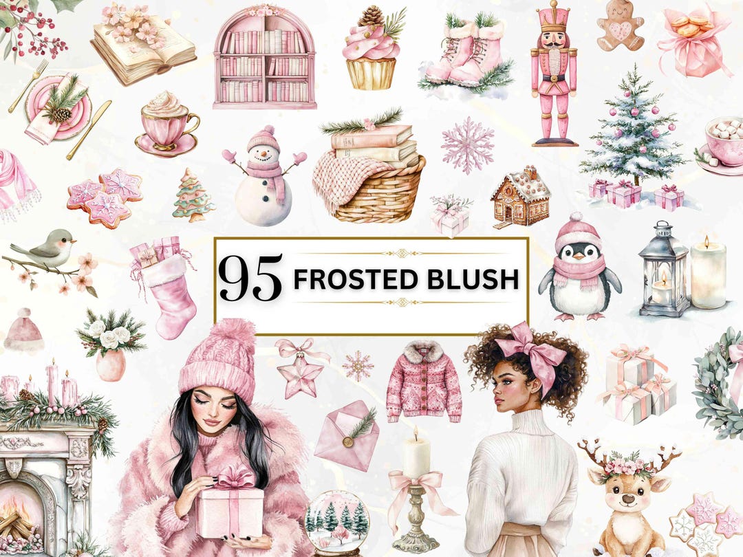 Cozy Winter Clipart Watercolor Boho Winter PNG Holiday Clipart Tree ...