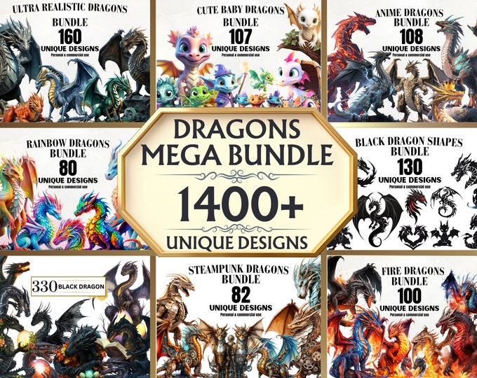 Dragon Digital Download Year of the Dragon 2024 Chinese Zodiac Animals ...