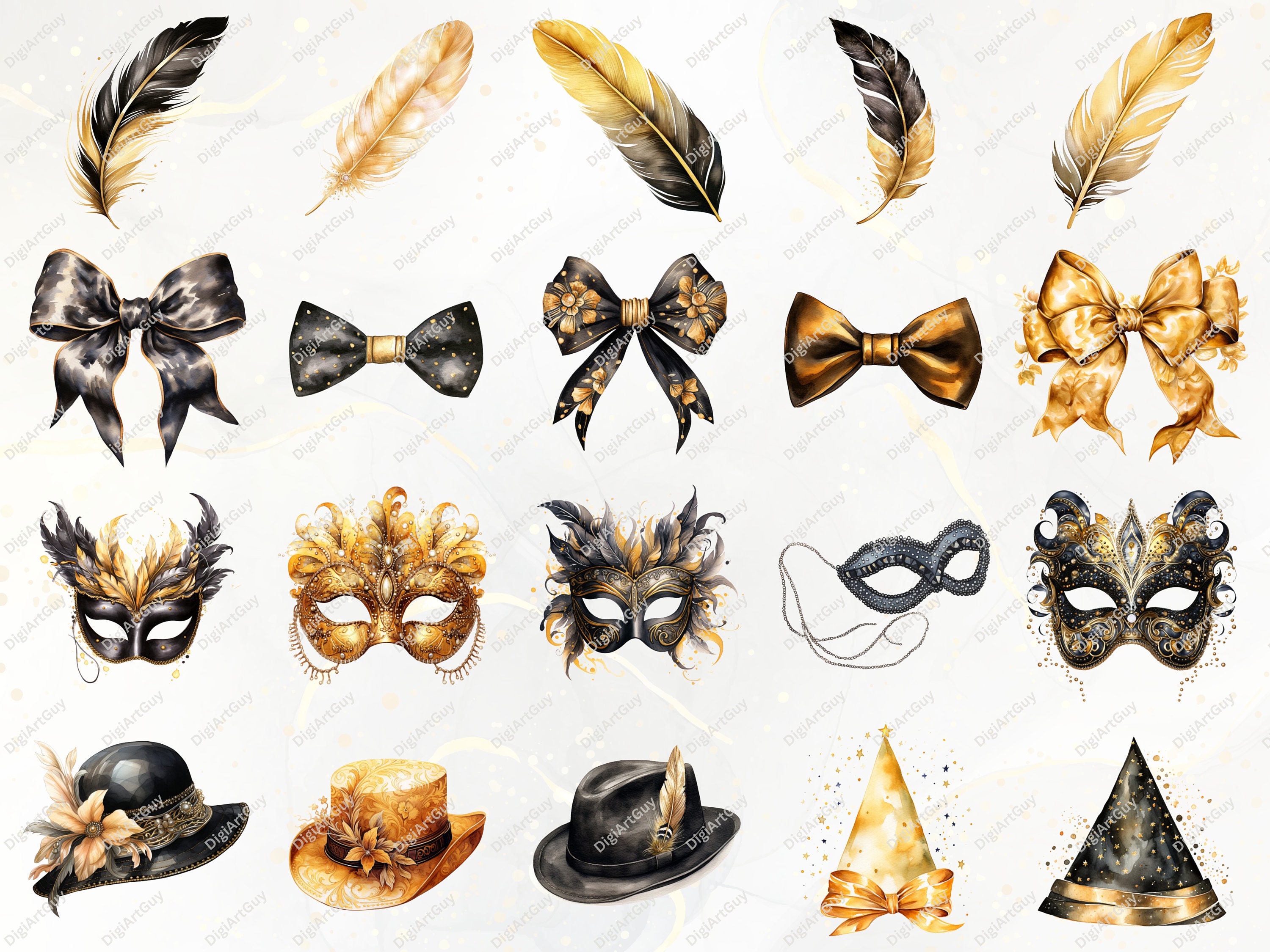 New Year Clipart - 530 Watercolor New Year Clipart Pngs, New Years Eve ...