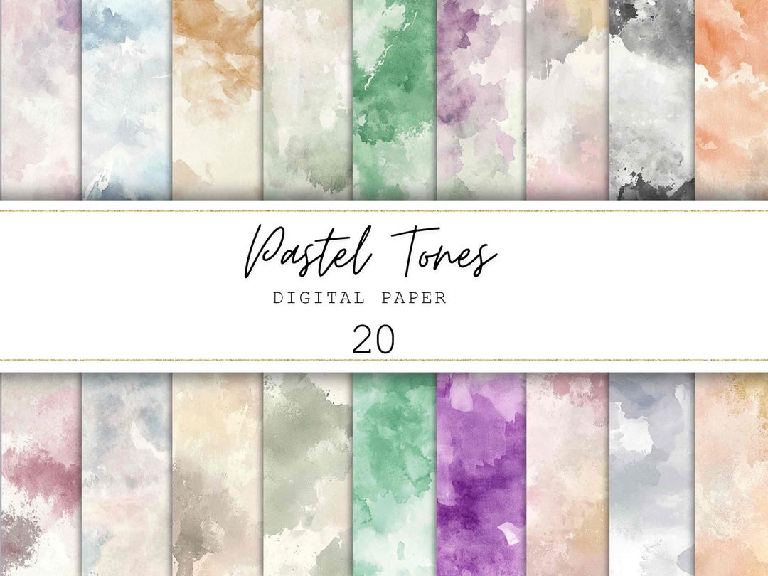 Watercolor Digital Paper Texture Pastel Digital Papers Card Making Kit ...