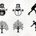 Winter Silhouette Clipart Watercolor Winter Clipart Pngs Cozy Winter ...