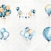 Blue Birthday Clipart Bundle- 138 Watercolor Birthday Pngs, Birthday ...