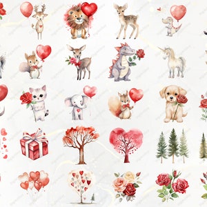 Valentines Animals Clipart - 260 Valentines Day Clipart, Valentine PNG ...