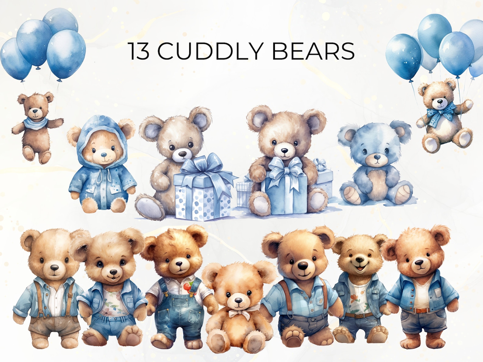 Teddy Bear Baby Shower Teddy Bear Clipart for Decor Baby Shower Boy ...